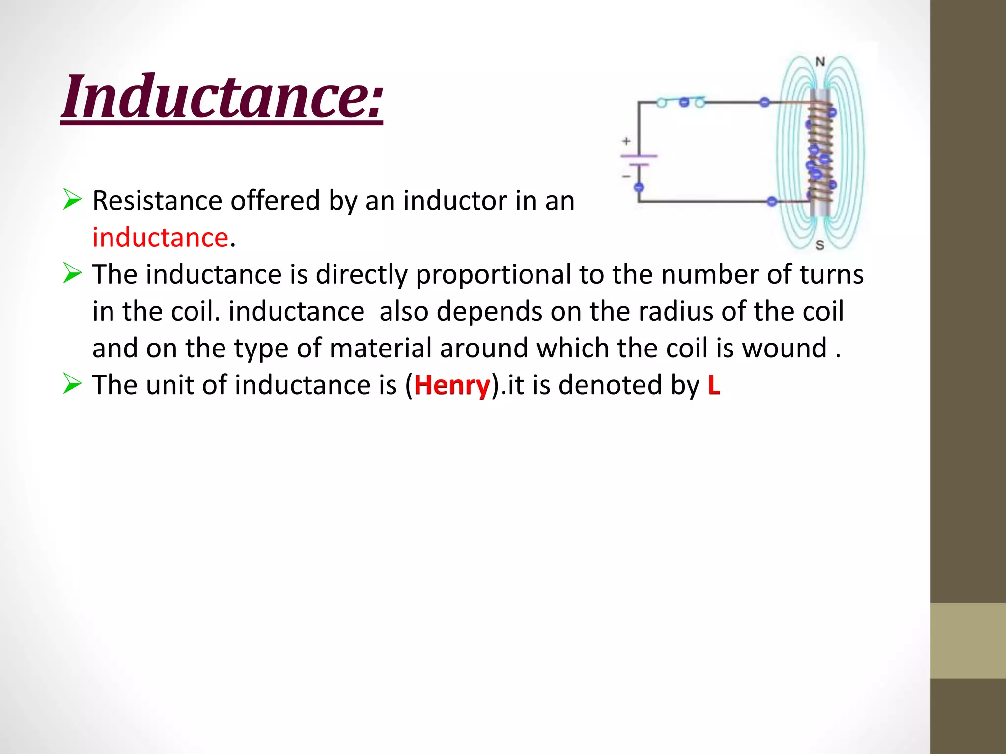 Capacitance and inductor | PPTX