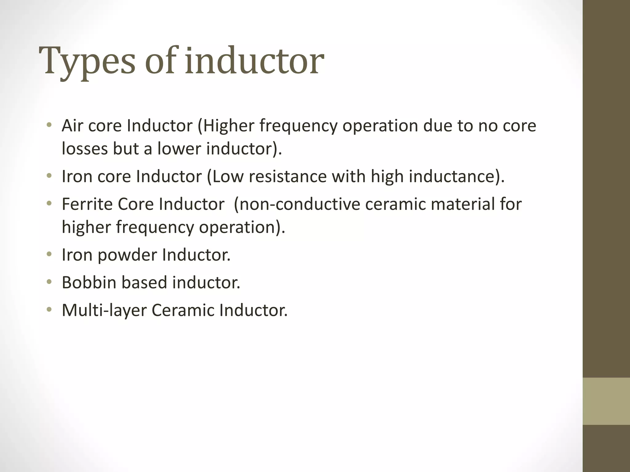 Capacitance and inductor | PPTX