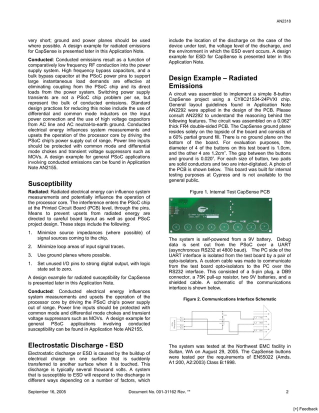 Capacitance Sensing - EMC Design Considerations for PSoC CapSense ...
