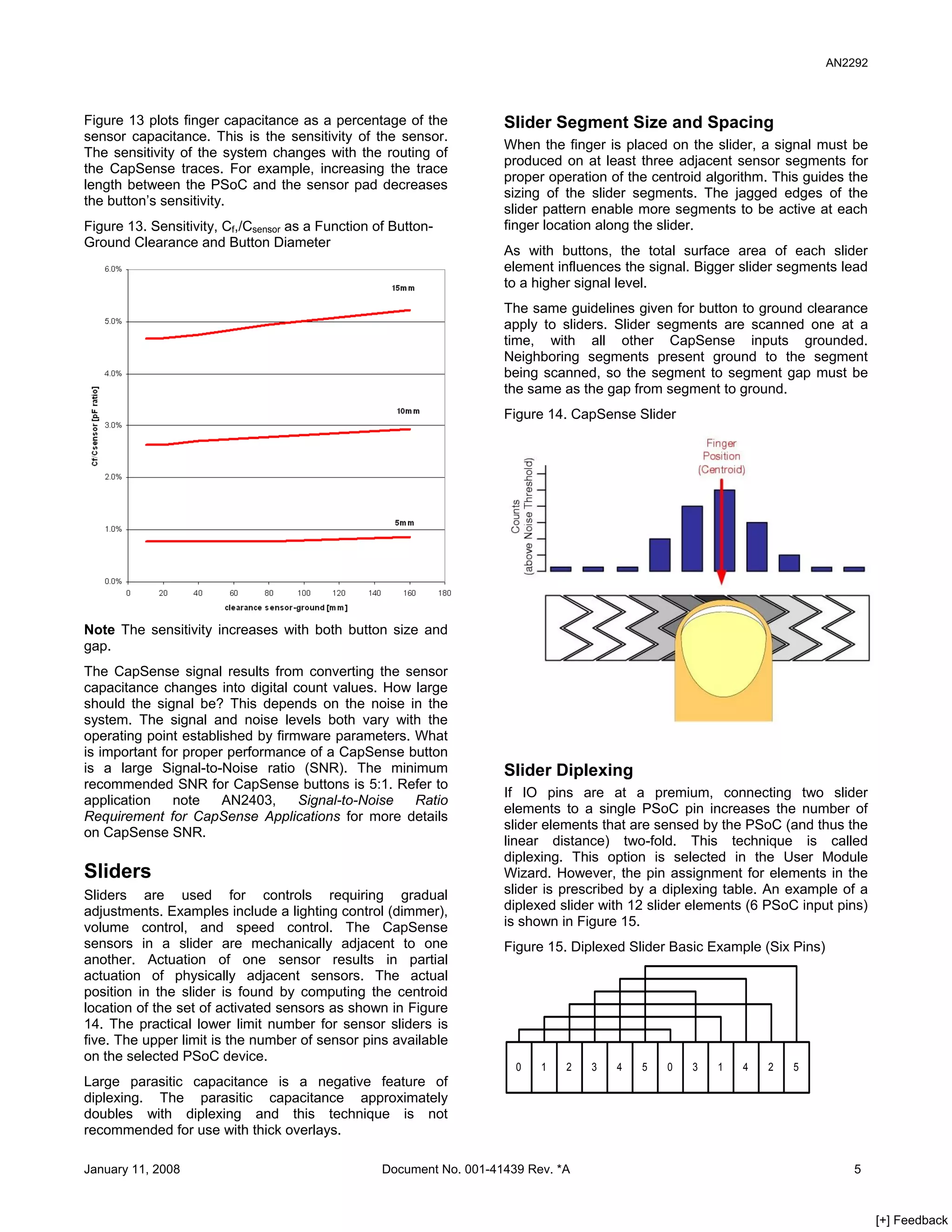Capacitance Sensing - Layout Guidelines for PSoC CapSense | PDF