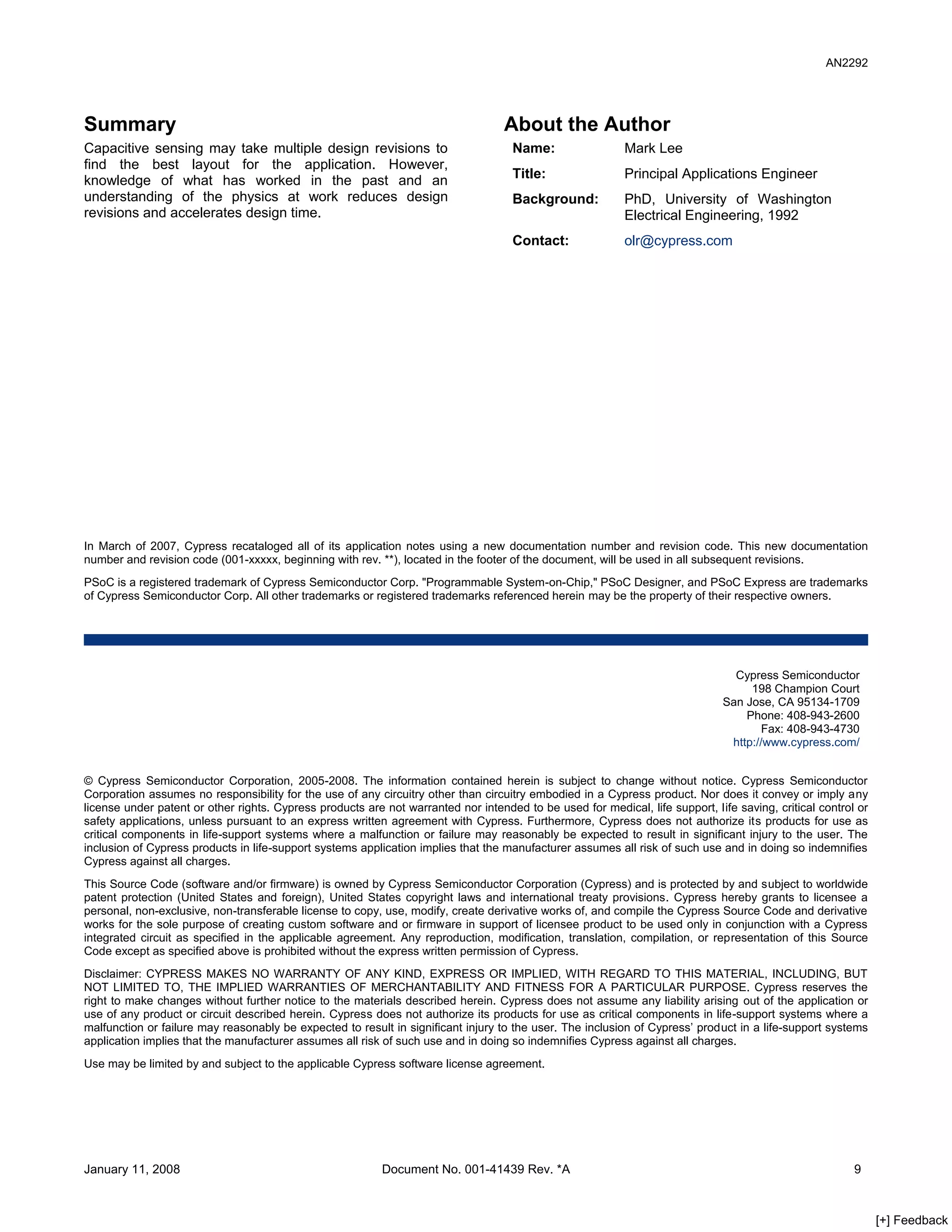 Capacitance Sensing - Layout Guidelines for PSoC CapSense | PDF