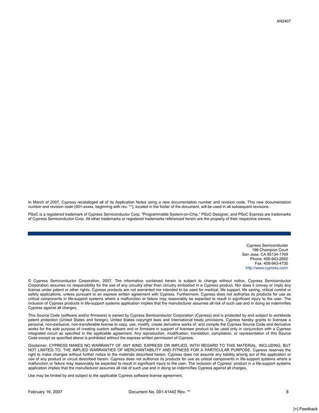Capacitance Sensing - PC-Compatible USB CapSense Matrix Keyboard | PDF ...