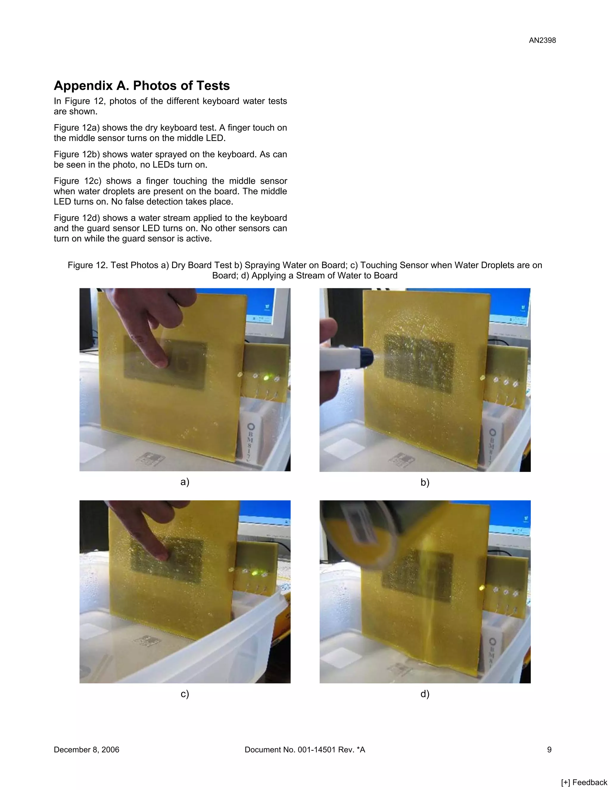 Capacitance Sensing Waterproof Capacitance Sensing Pdf