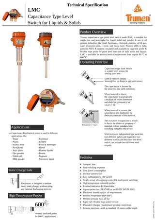Capacitance Type Level Switch Manufacturers in Indiia | PDF