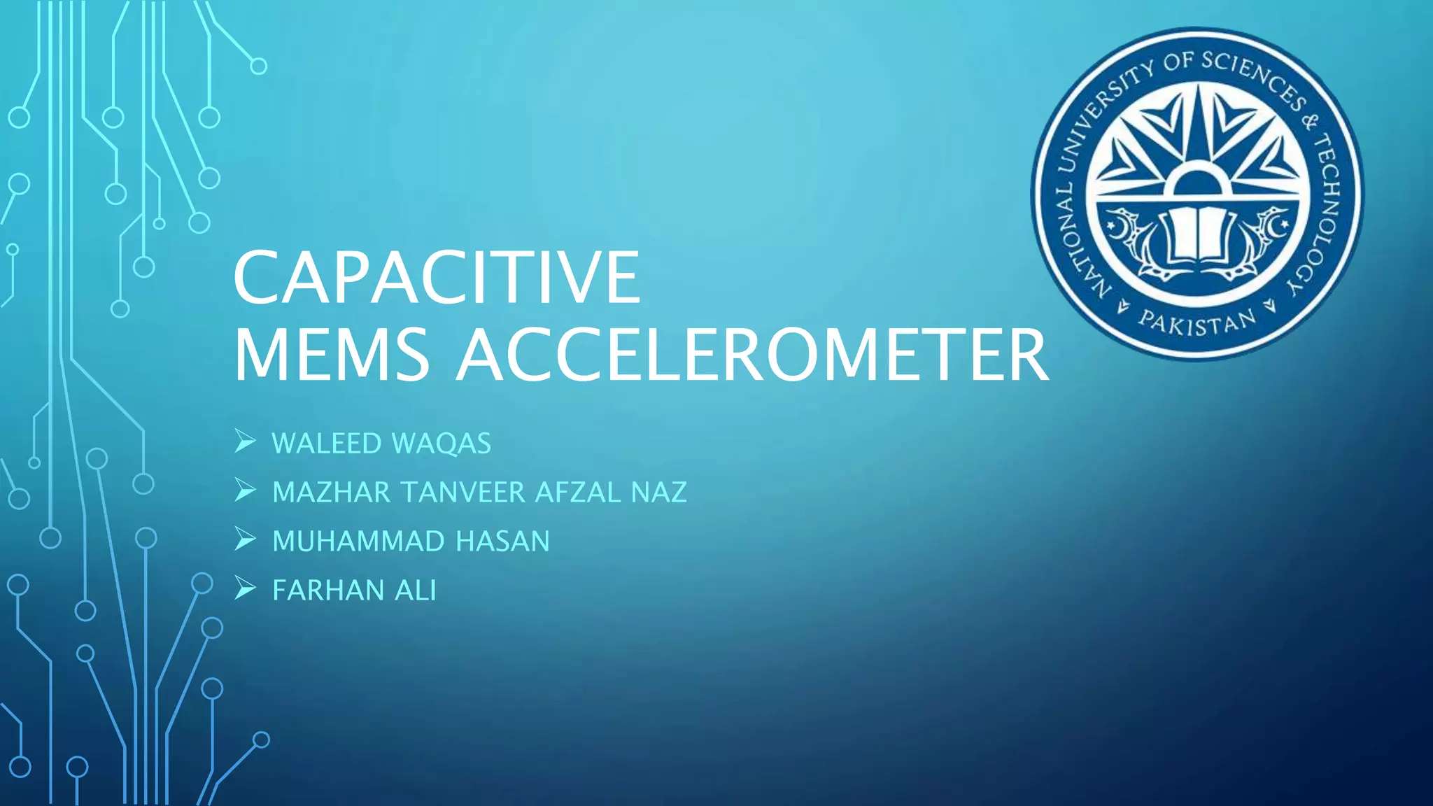 Capacitive MEMS Accelerometer | PPTX