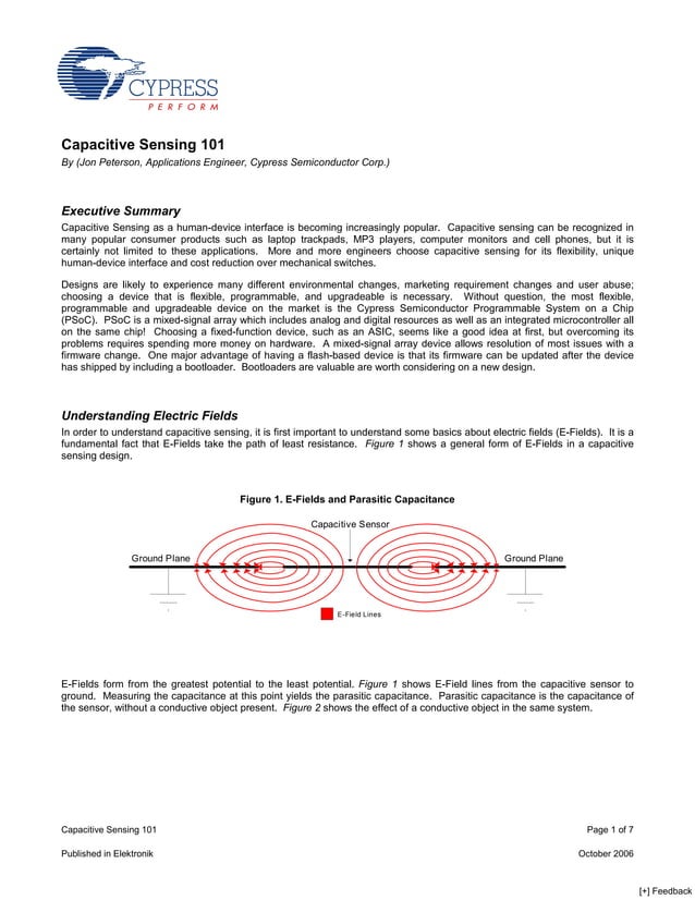 Capacitive Sensing 101 | PDF