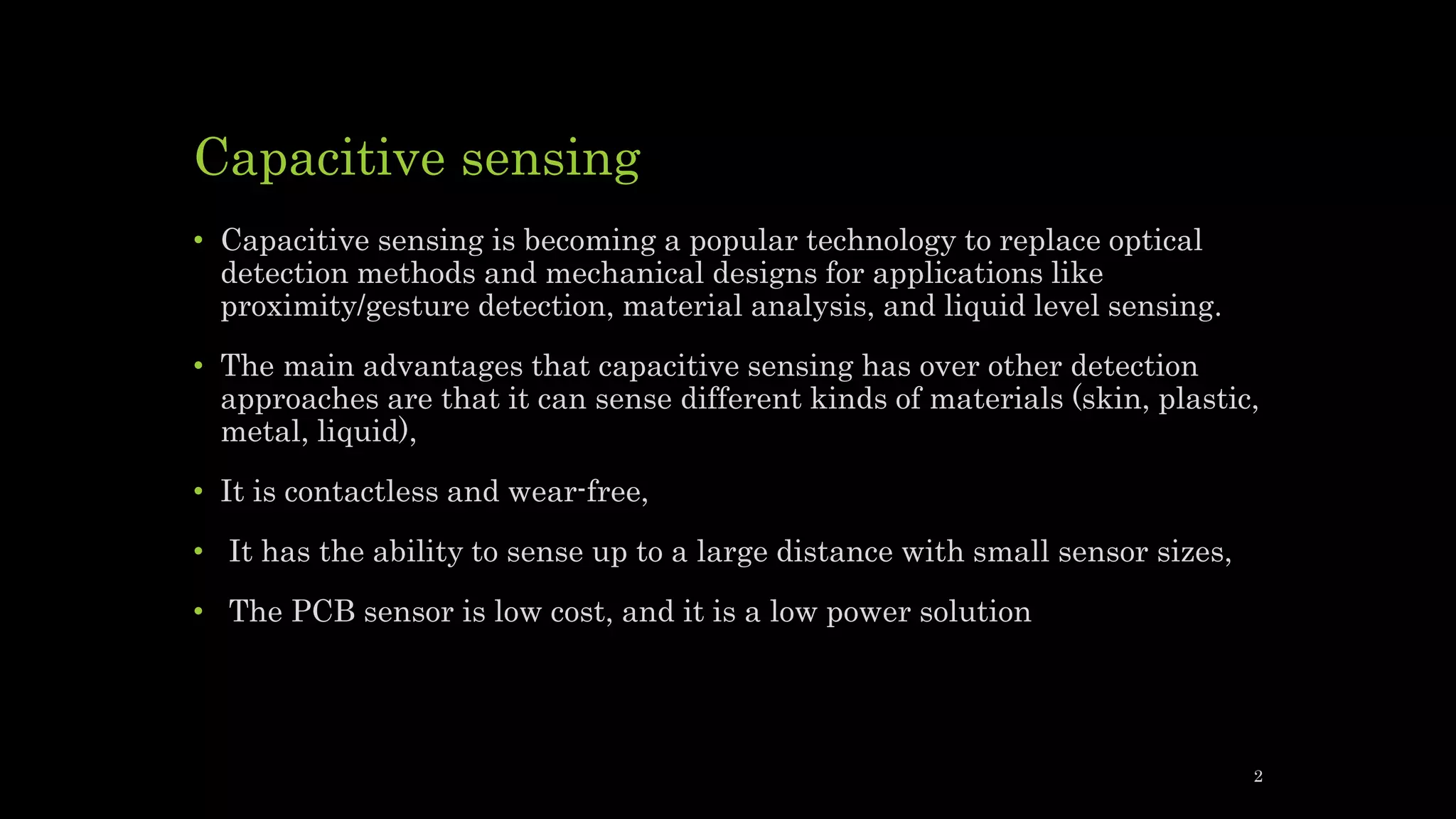 Capacitive sensing technology | PPTX