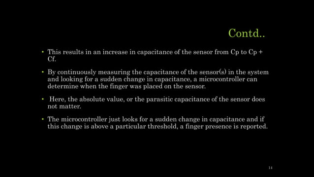 Capacitive sensing technology | PPTX