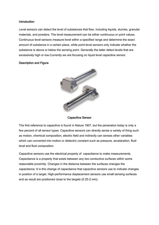 Capacitive Sensor Pdf