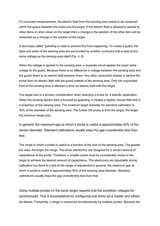 Capacitive sensor | DOCX | Chemistry | Science