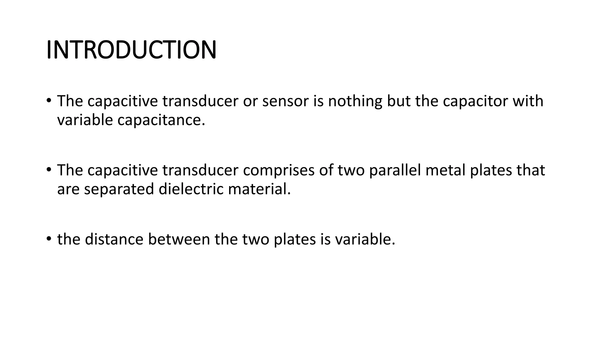 Capacitive transducers | PPTX