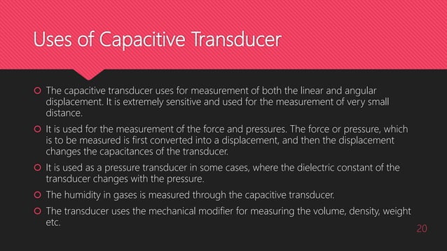 Capacitive transducers | PPTX | Physics | Science