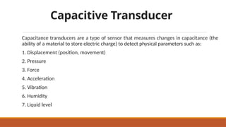 CAPACITIVE TRANSDUCERS powerpoint presentation | PPT
