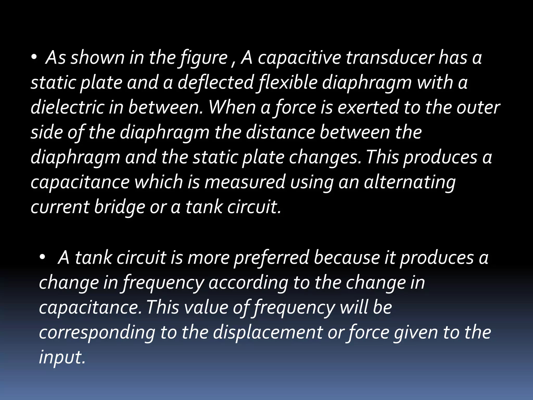 Capacitive Type Transducer | PPTX