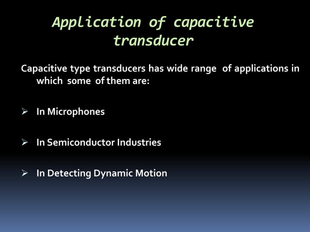 Capacitive Type Transducer | PPTX
