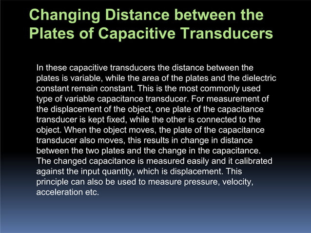 Capacitive type transducers | PPTX