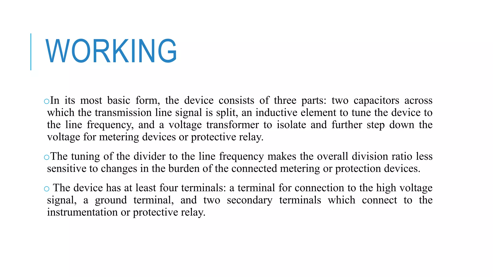 Capacitive voltage transformer (1) | PPTX