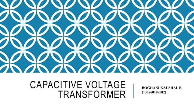 Capacitive voltage transformer (1) | PPTX | Computer Networking | Computing