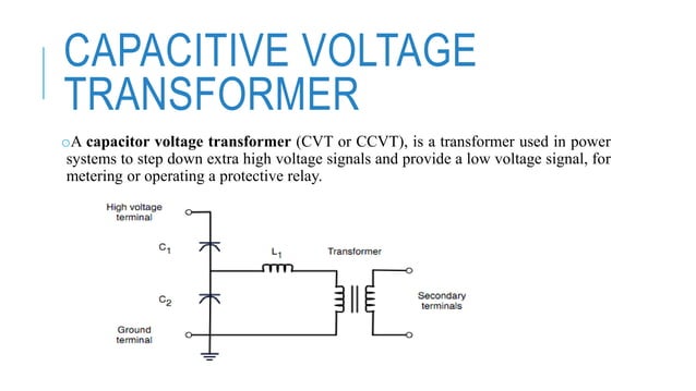 Capacitive Voltage Transformer 1 Pptx Computer Networking Computing