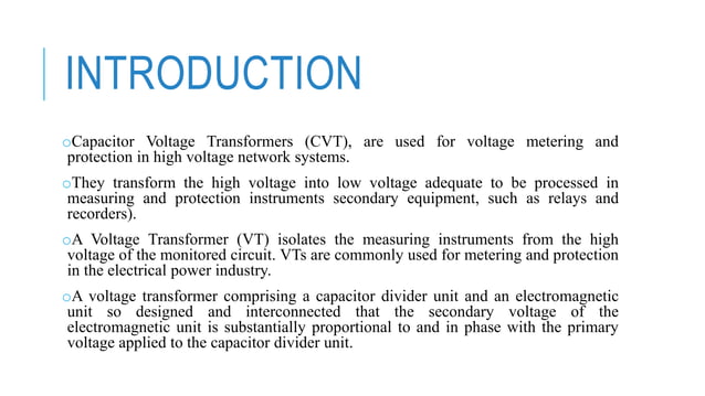 Capacitive voltage transformer (1) | PPTX | Computer Networking | Computing