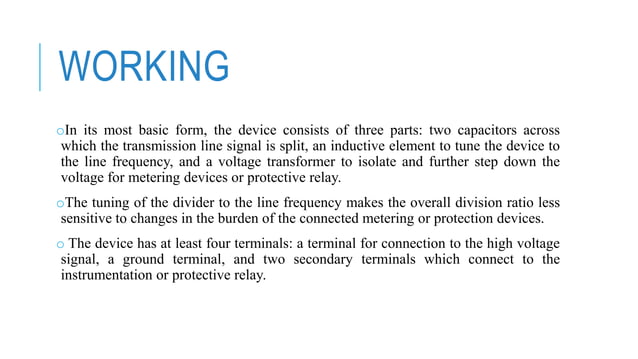 Capacitive Voltage Transformer 1 Pptx Computer Networking Computing