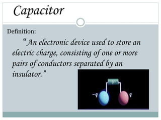 Capacitor | PPTX | Physics | Science