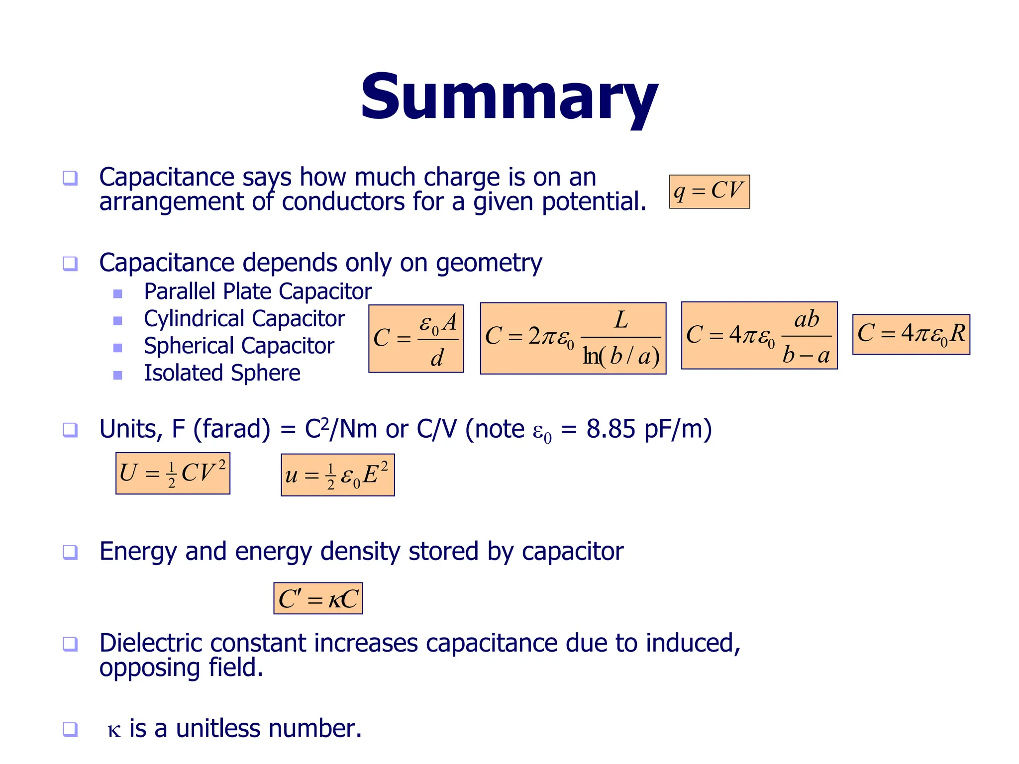 Capacitor: Principle and Types of Capacitors | PPT