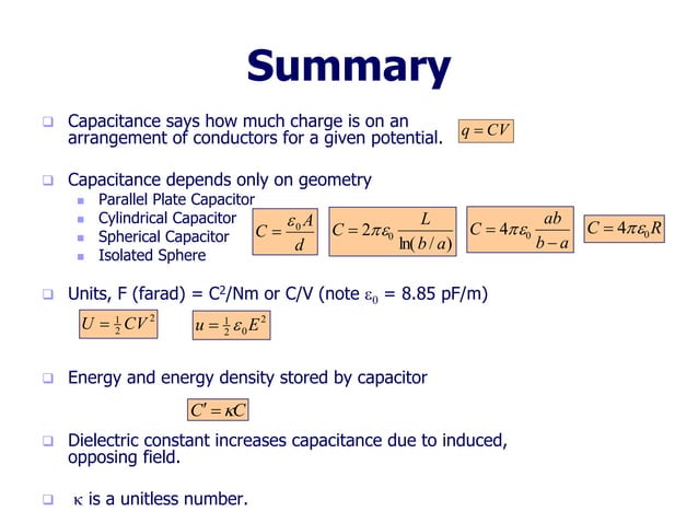 Capacitor: Principle and Types of Capacitors | PPT | Chemistry | Science