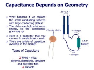 Capacitor: Principle and Types of Capacitors | PPT
