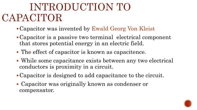 Capacitor and its types | PPTX