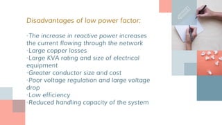Capacitor bank and improvement of power factor | PPTX