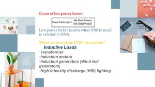 Capacitor bank and improvement of power factor | PPTX
