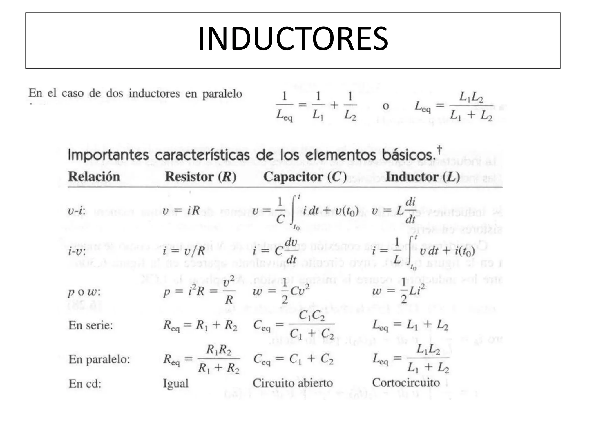 Capacitores inductores | PPT