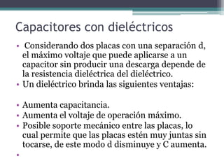 Capacitores y dieléctricos | PPTX