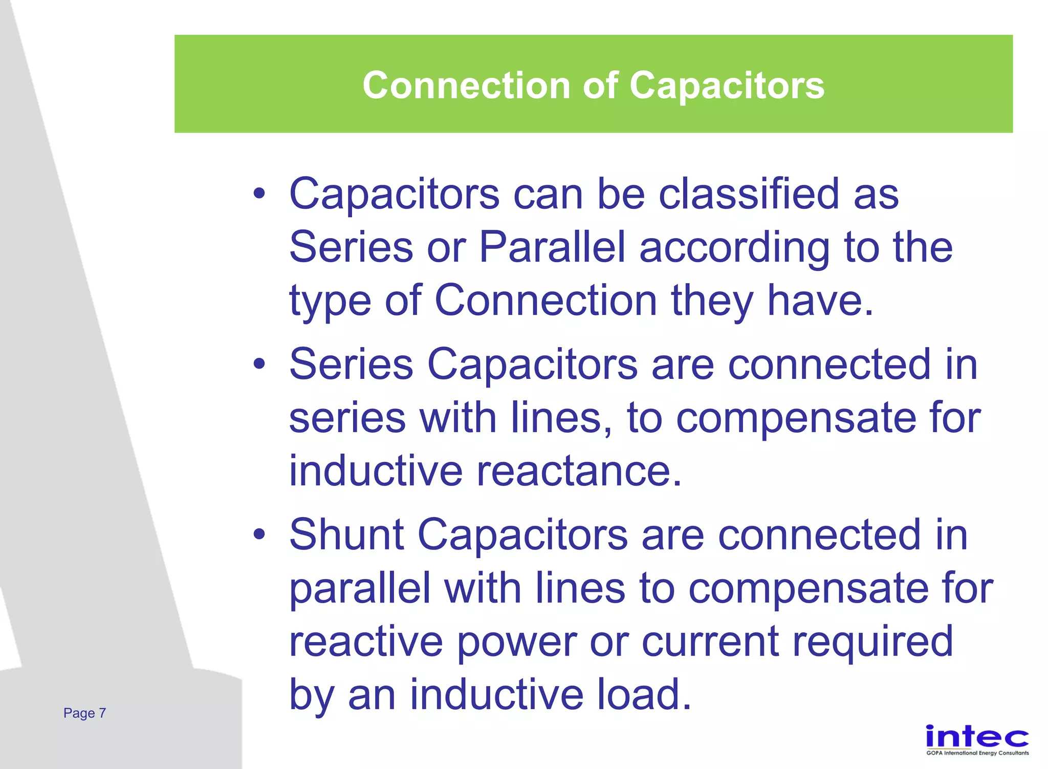 Capacitor installation and re conductoring | PDF