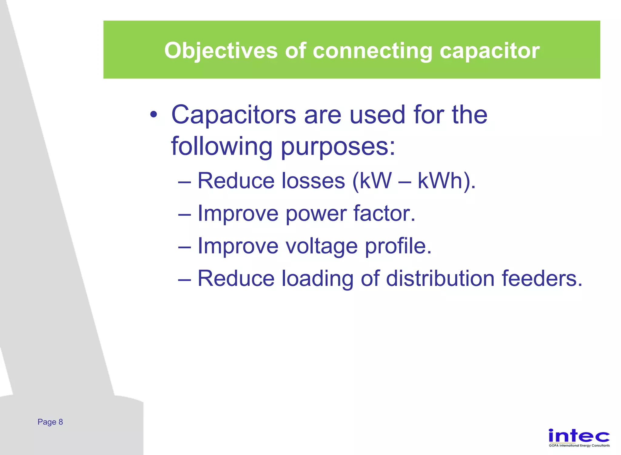 Capacitor installation and re conductoring | PDF