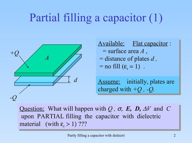 Capacitor partial filling | PPT