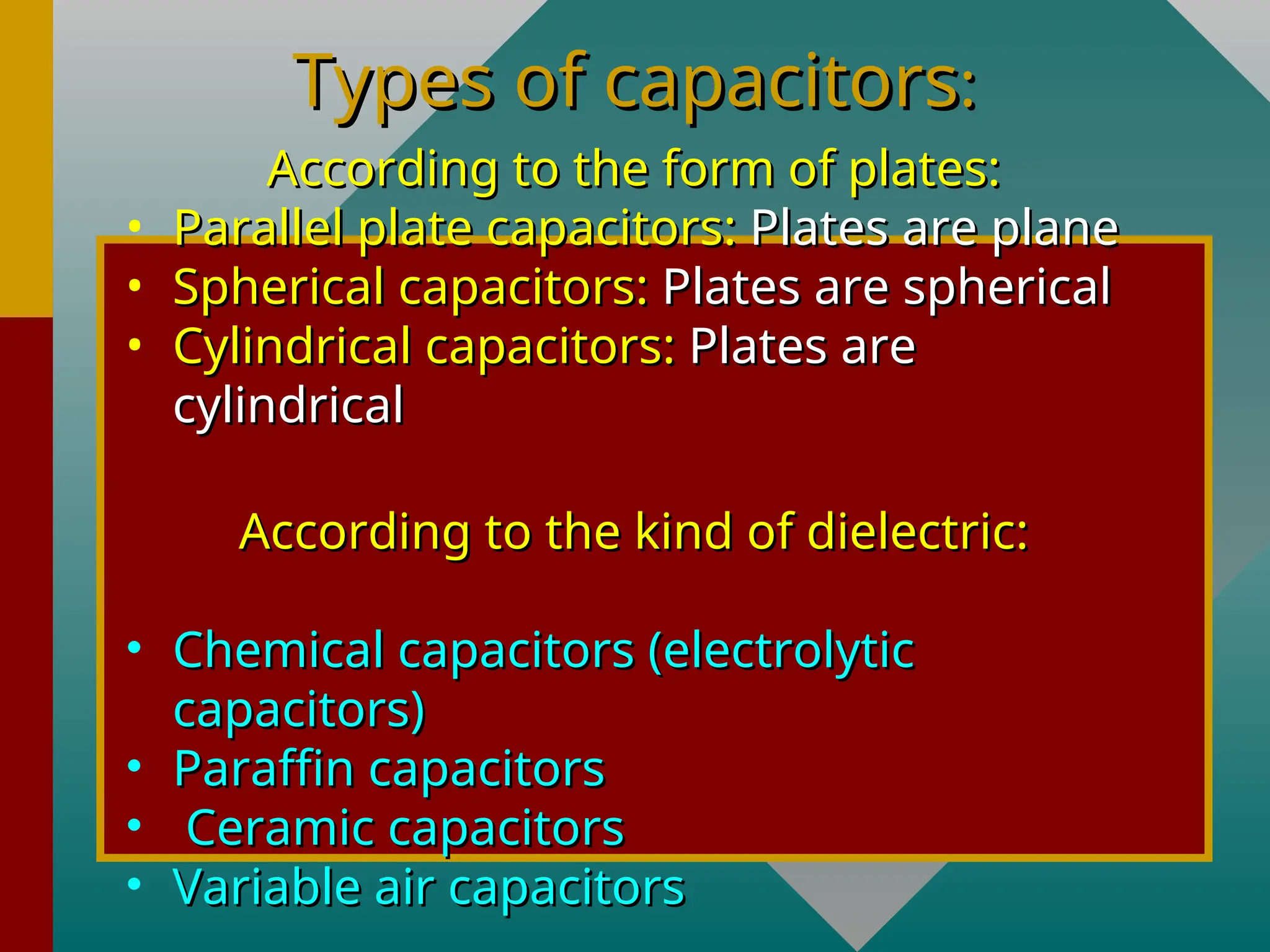 Introduction to Capacitor power point .. | PPT | Chemistry | Science