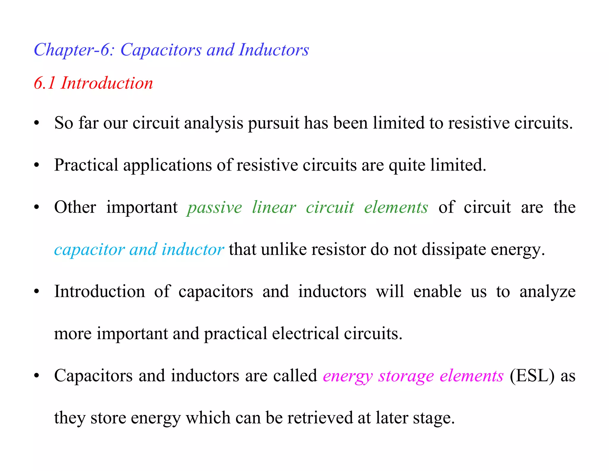 Capacitors and inductors linear circuit analysis | PDF