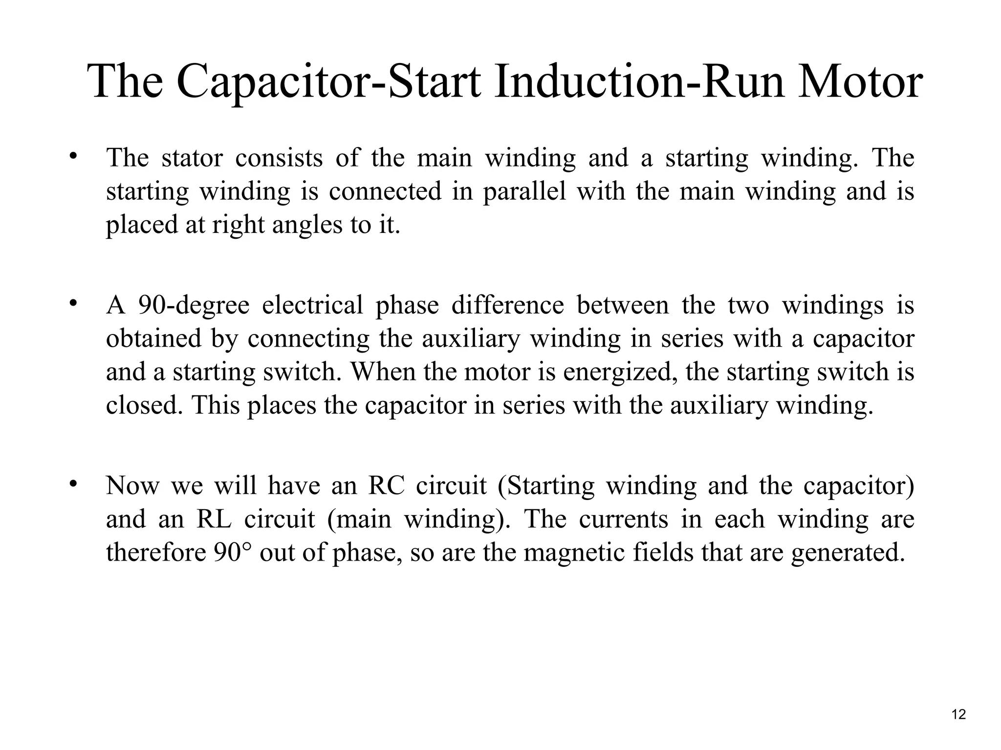 CAPACITOR START INDUCTION MOTOR | PPT CAPACITOR START INDUCTION MOTOR | PPT