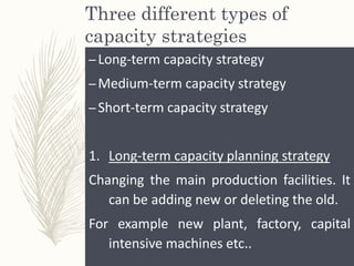 Capacity Planning and Control | PPTX
