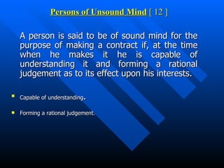 Capacity Of Parties To Enter In To Contract | PPT | Mental Health ...