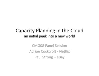 Capacity Planning for Cloud Computing | PDF