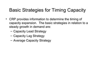 Capacity Requirement Planning | PPT