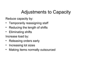 Capacity Requirement Planning | PPT