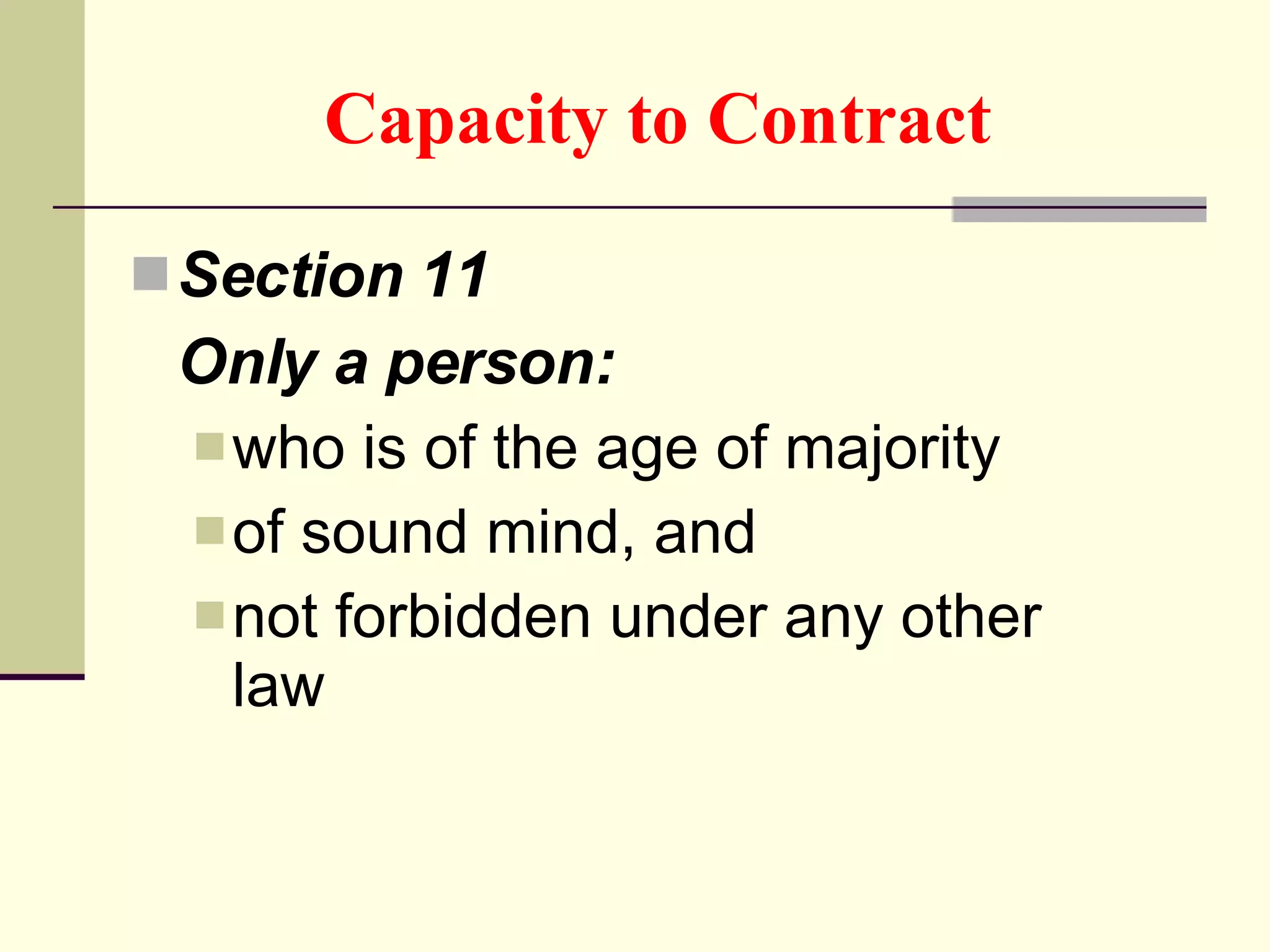 Capacity To Contract | PPT