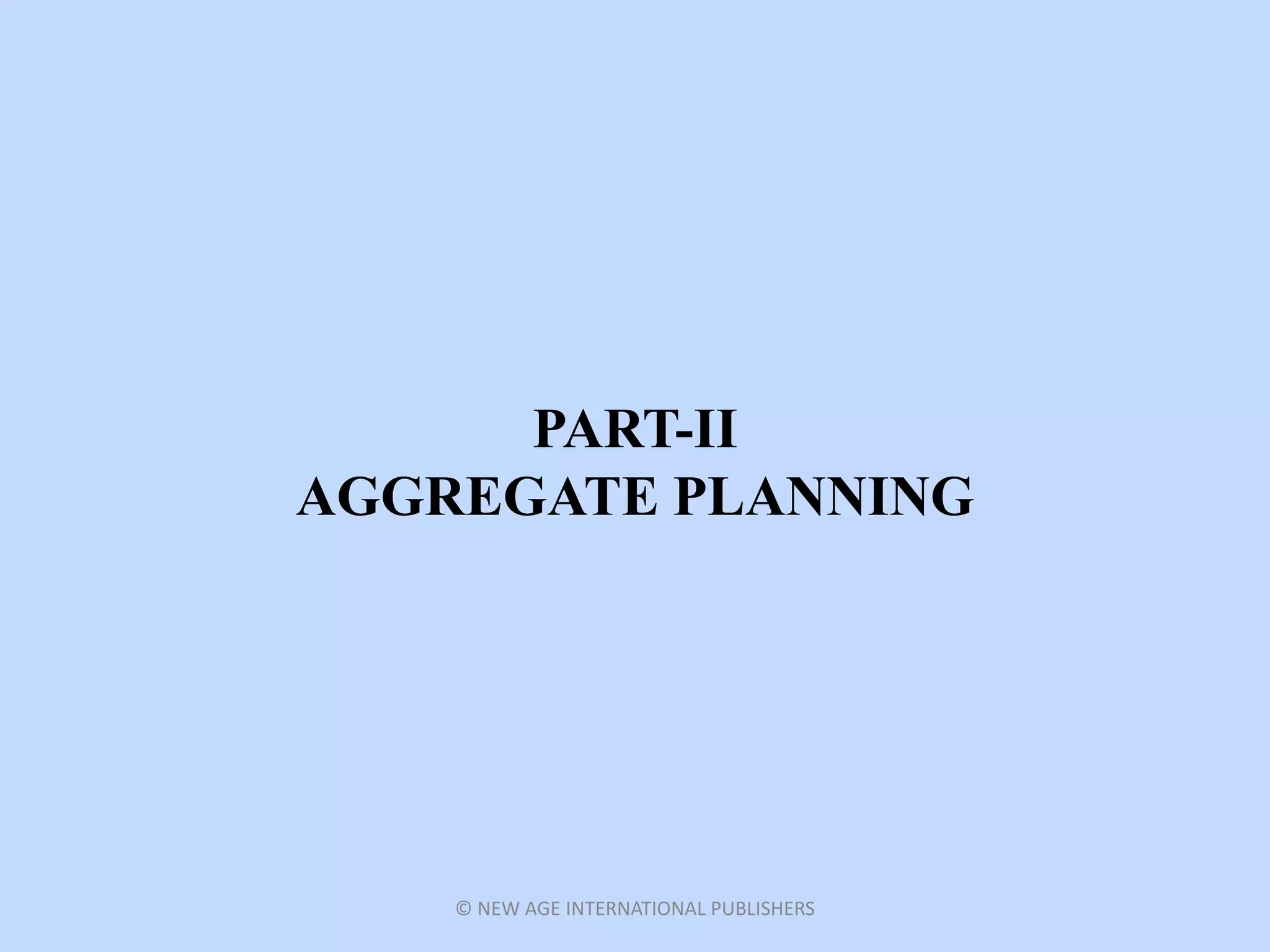 CAPACITY & AGGREGATE PLANNING | PPTX