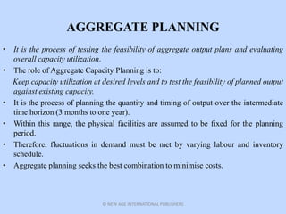 CAPACITY & AGGREGATE PLANNING | PPTX