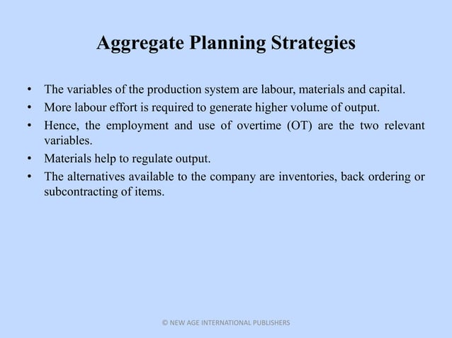 CAPACITY & AGGREGATE PLANNING | PPTX | Business Accounting & Finance | Business