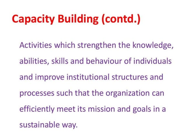 Capacity building A Presentation By Mr Allah Dad khan | PPT